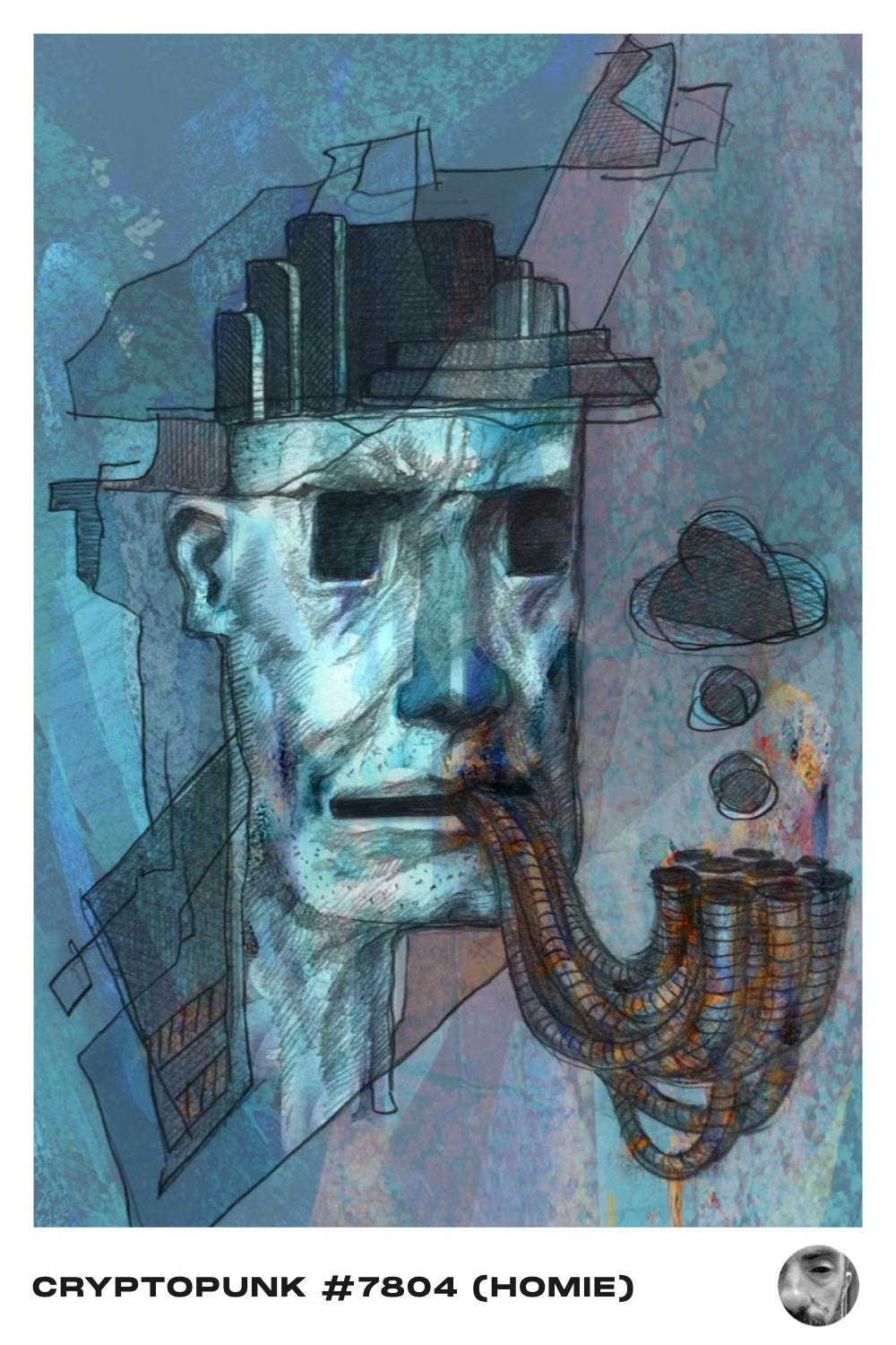 Aleksei Rumiantsev - CryptoPunk #7804 (homie) Poster | alrum.nft.nyc