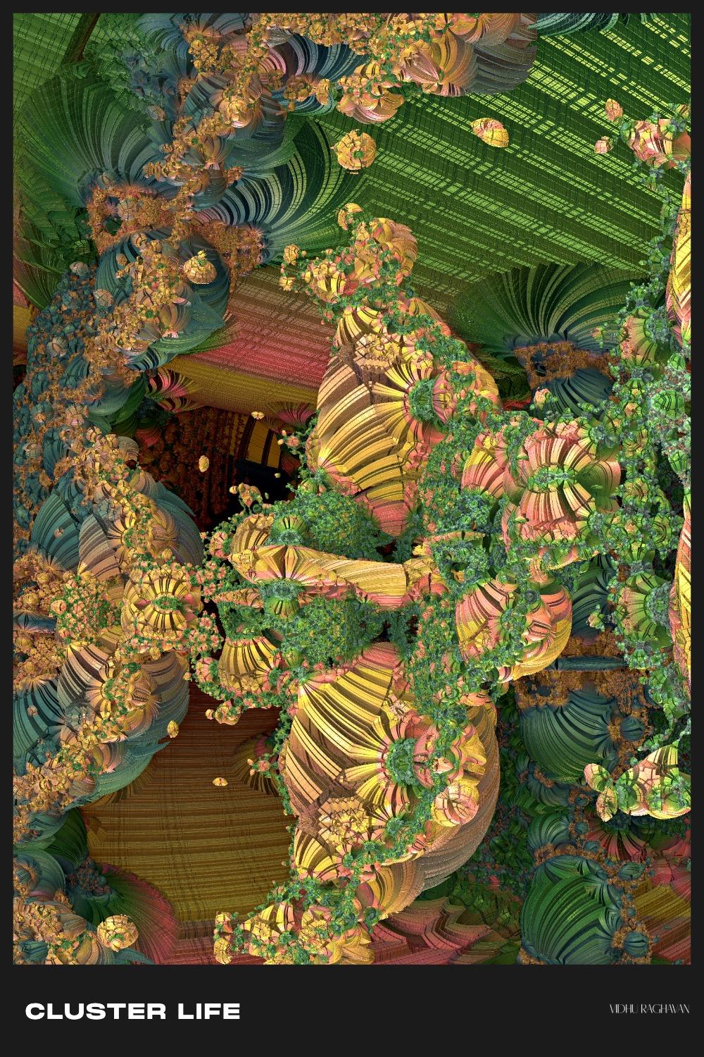 VIDHU RAGHAVAN - CLUSTER LIFE Poster | vidhu.nft.nyc